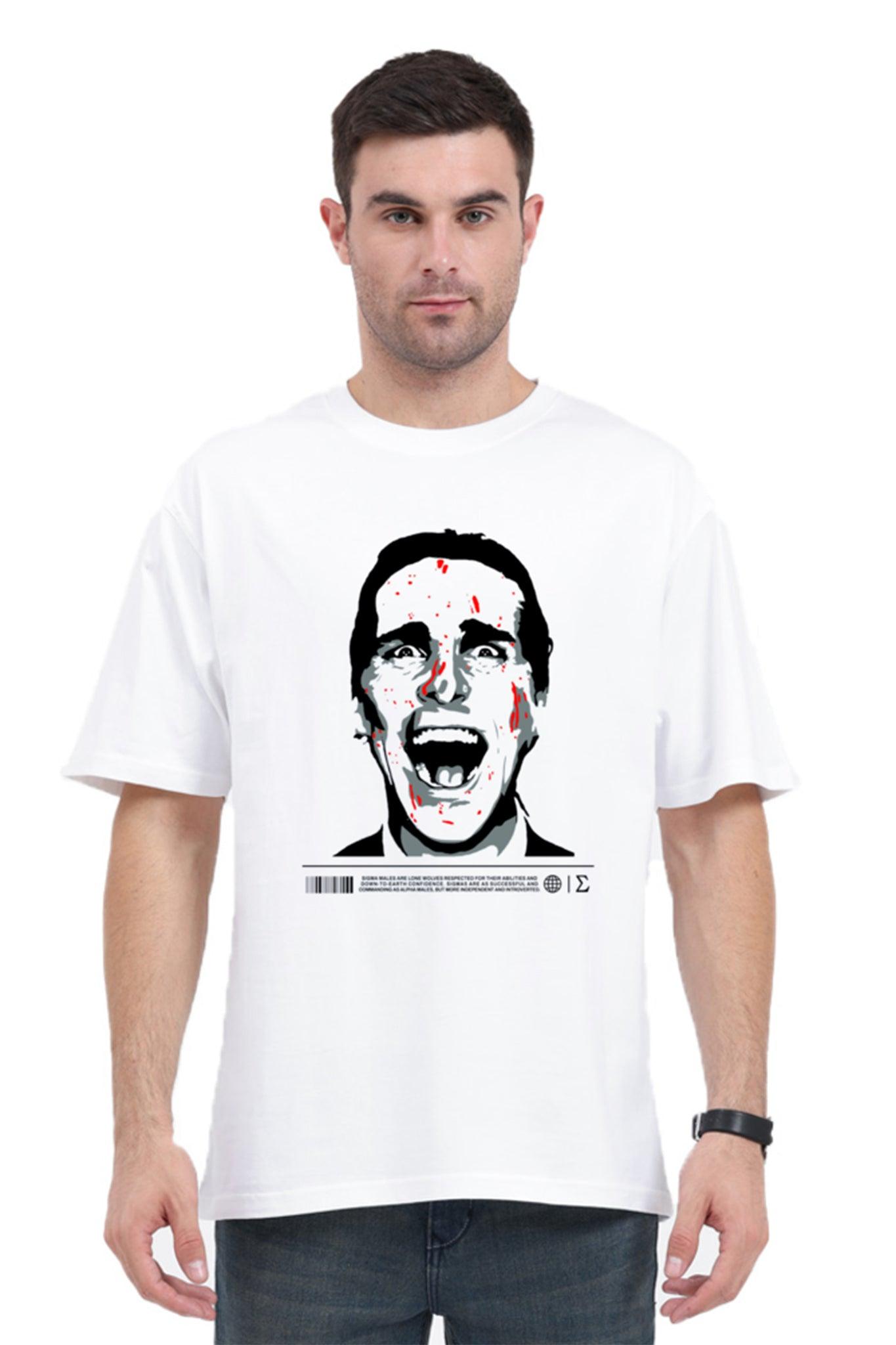 Manmaker's Patrick Bateman Oversized T-shirt | Sigma Male T-shirt